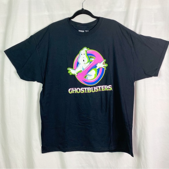 Ripple Junction | Shirts | Geek Fuel Ghostbusters Neon Print Black ...